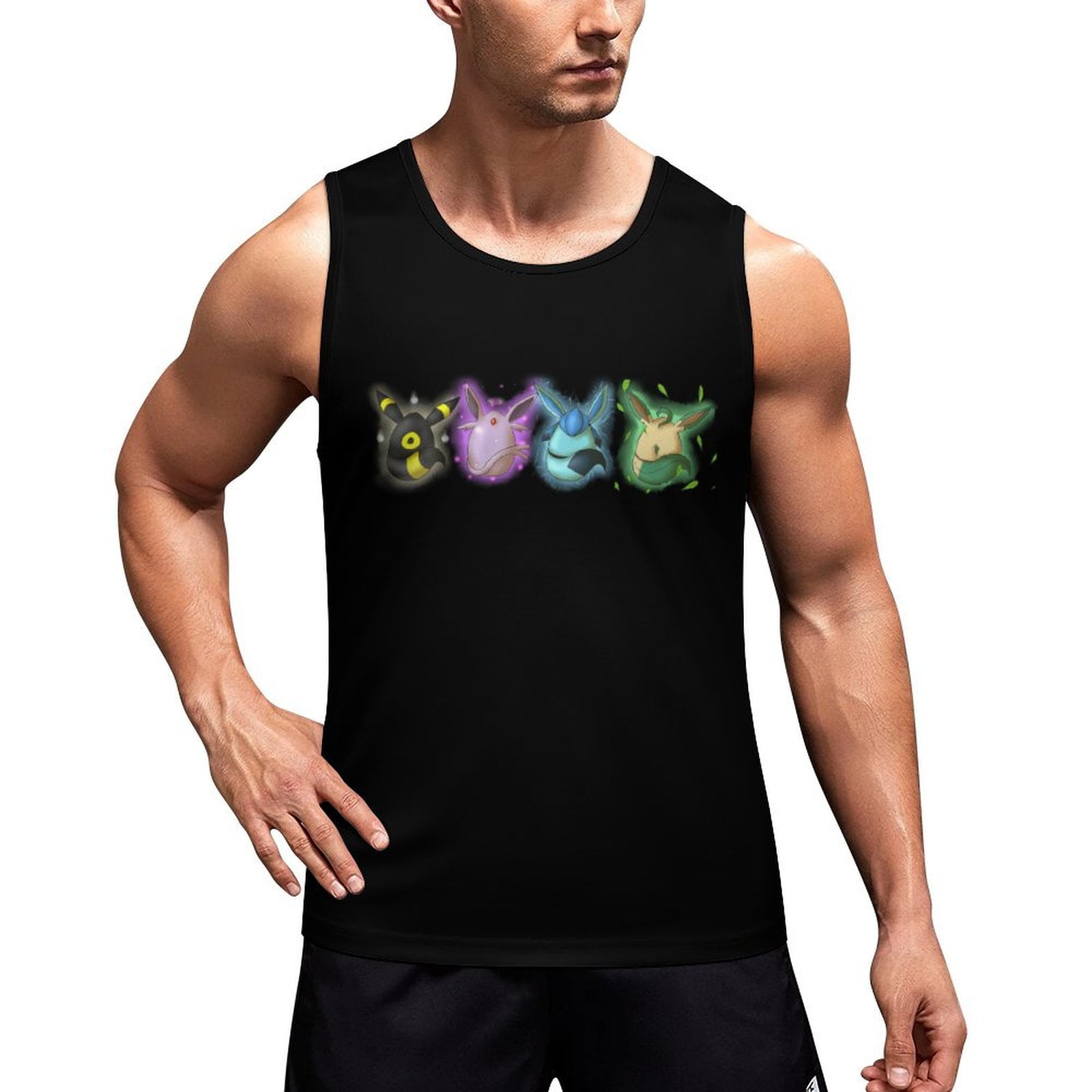 Pokemon Eevee Tank Tops Men Summer Retro Surfin' Tank Top Sleeveless ...