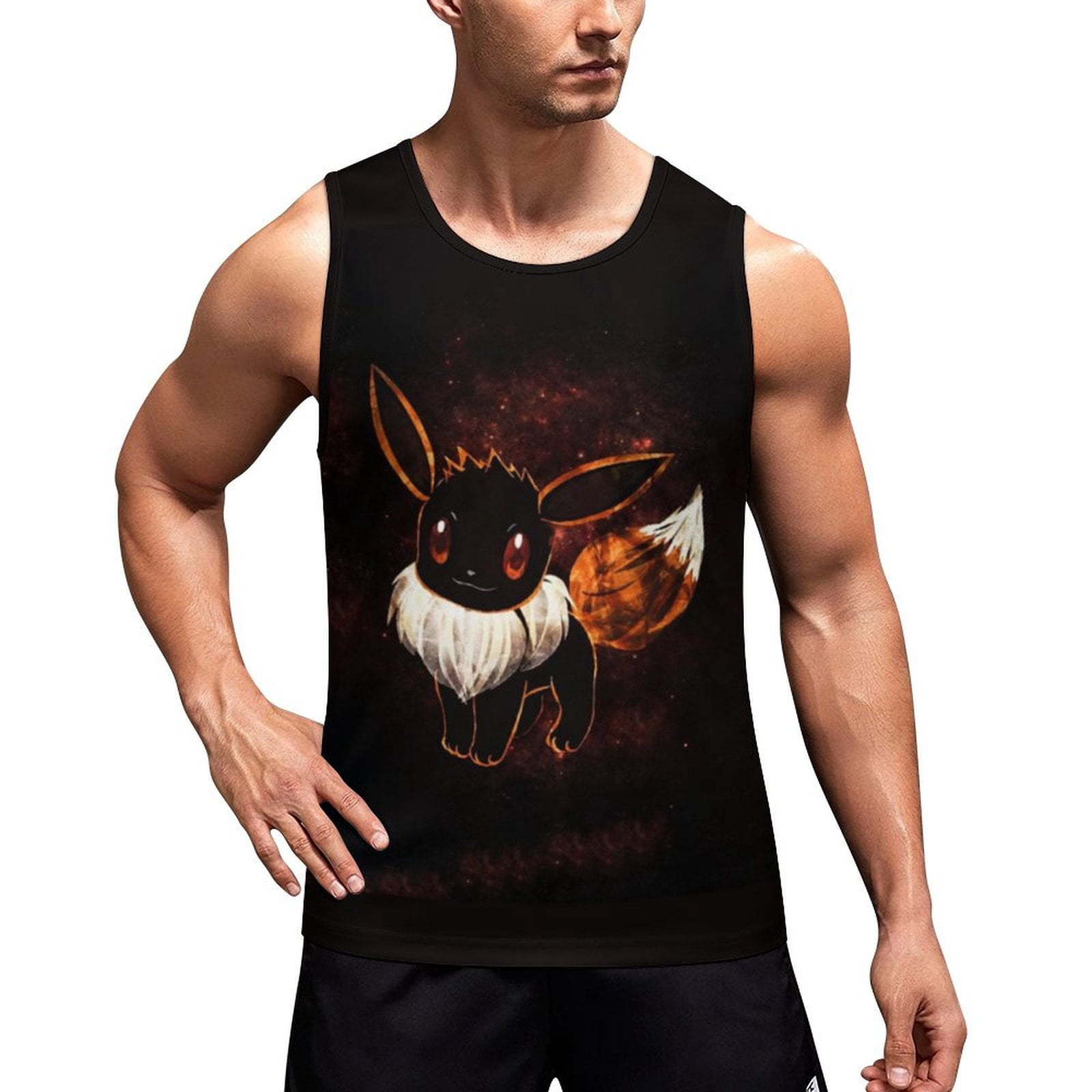 Pokemon Eevee Tank Tops Men Summer Retro Surfin' Tank Top Sleeveless ...