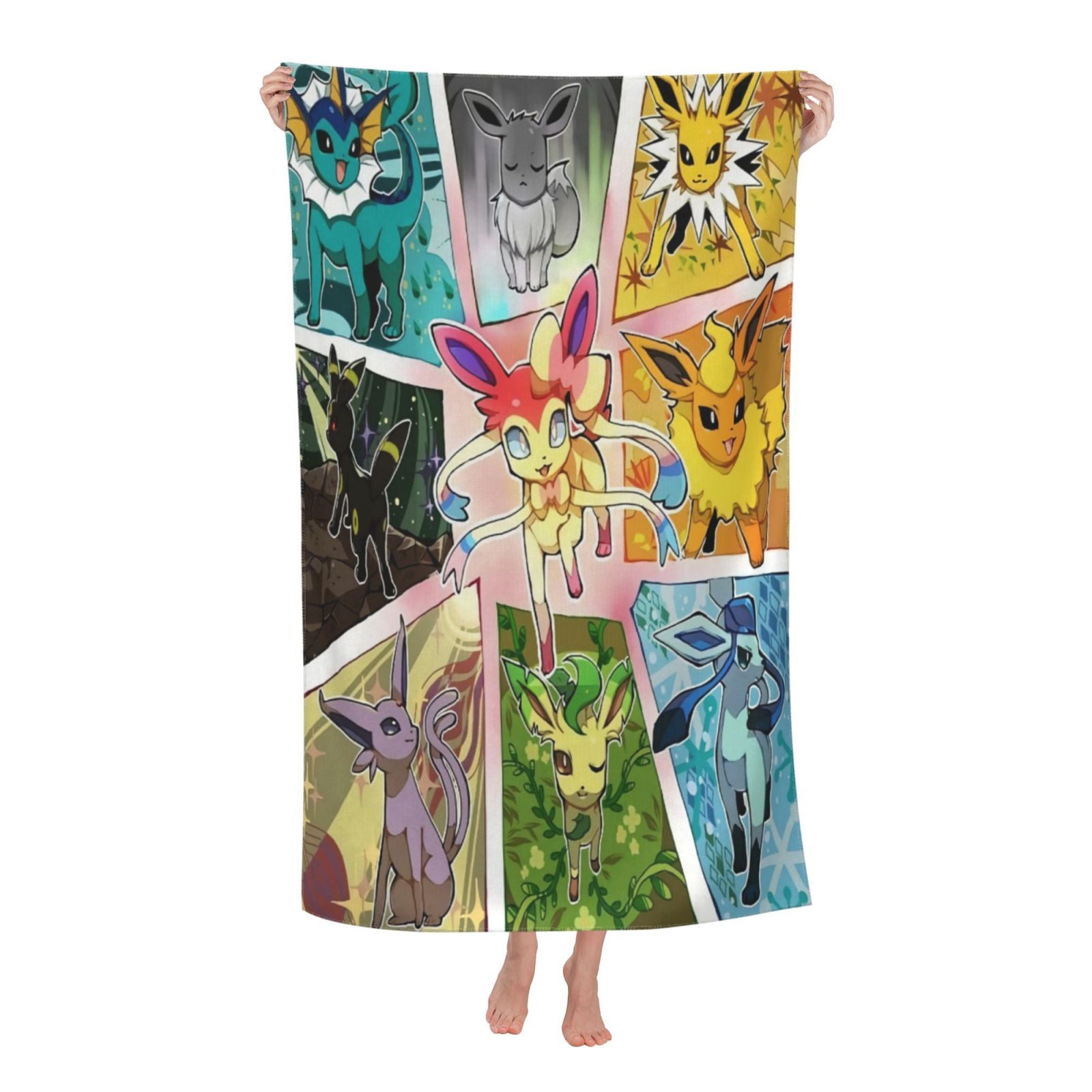 Pokemon-Eevee,Vaporeon,Leafeon,Umbreon,Espeon,Glaceon,Flareon,Jolteon Bath Towels for Kids ...