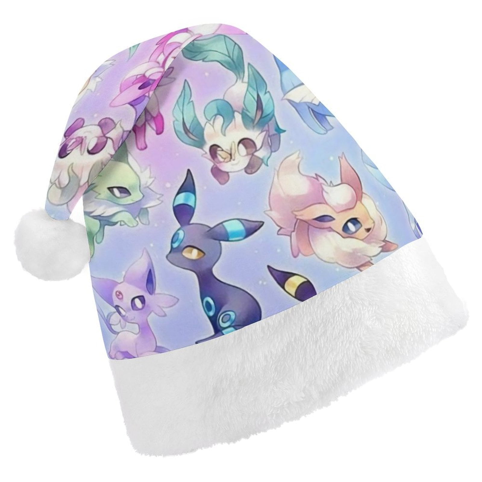 Pokemon Eevee, Vaporeon, Leafeon, Umbreon, Espeon, Glaceon, Flareon, Jolteon Santa Hat,Pokemon ...