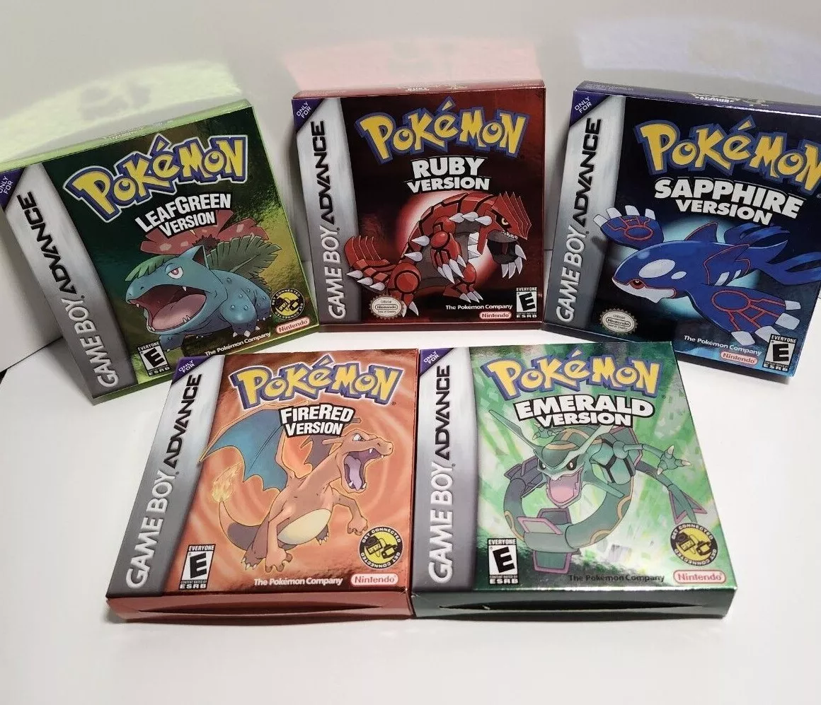 Pokemon Emerald, Ruby, Sapphire, Fire Red, Green Leaf - (Nintendo DS ...