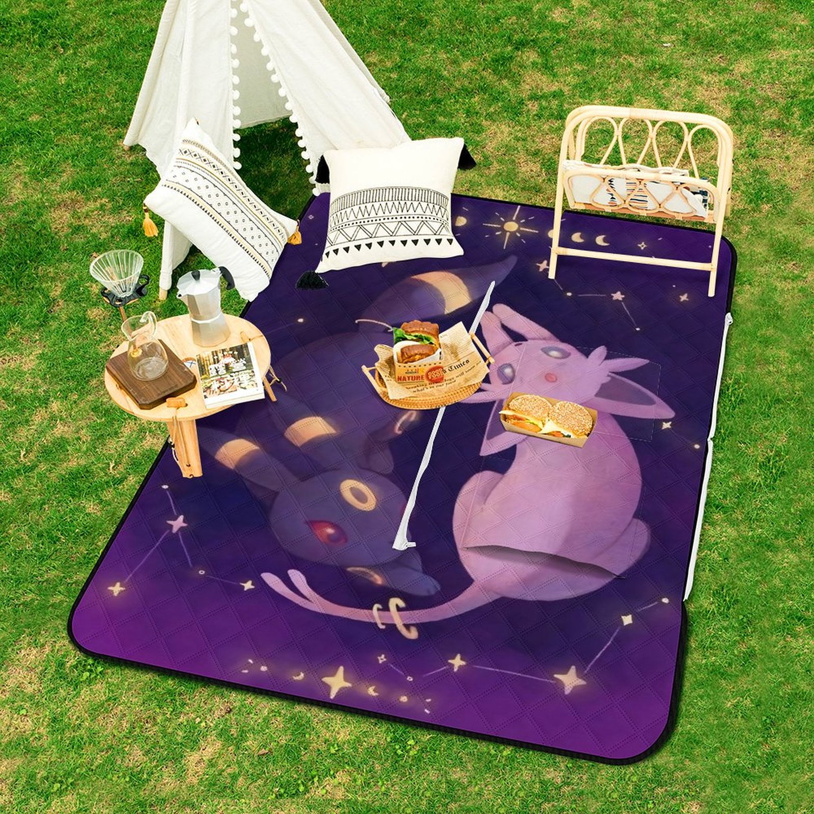 Pokemon Espeon Eevee Picnic Blankets 59"x39" Extra Large Outdoor ...