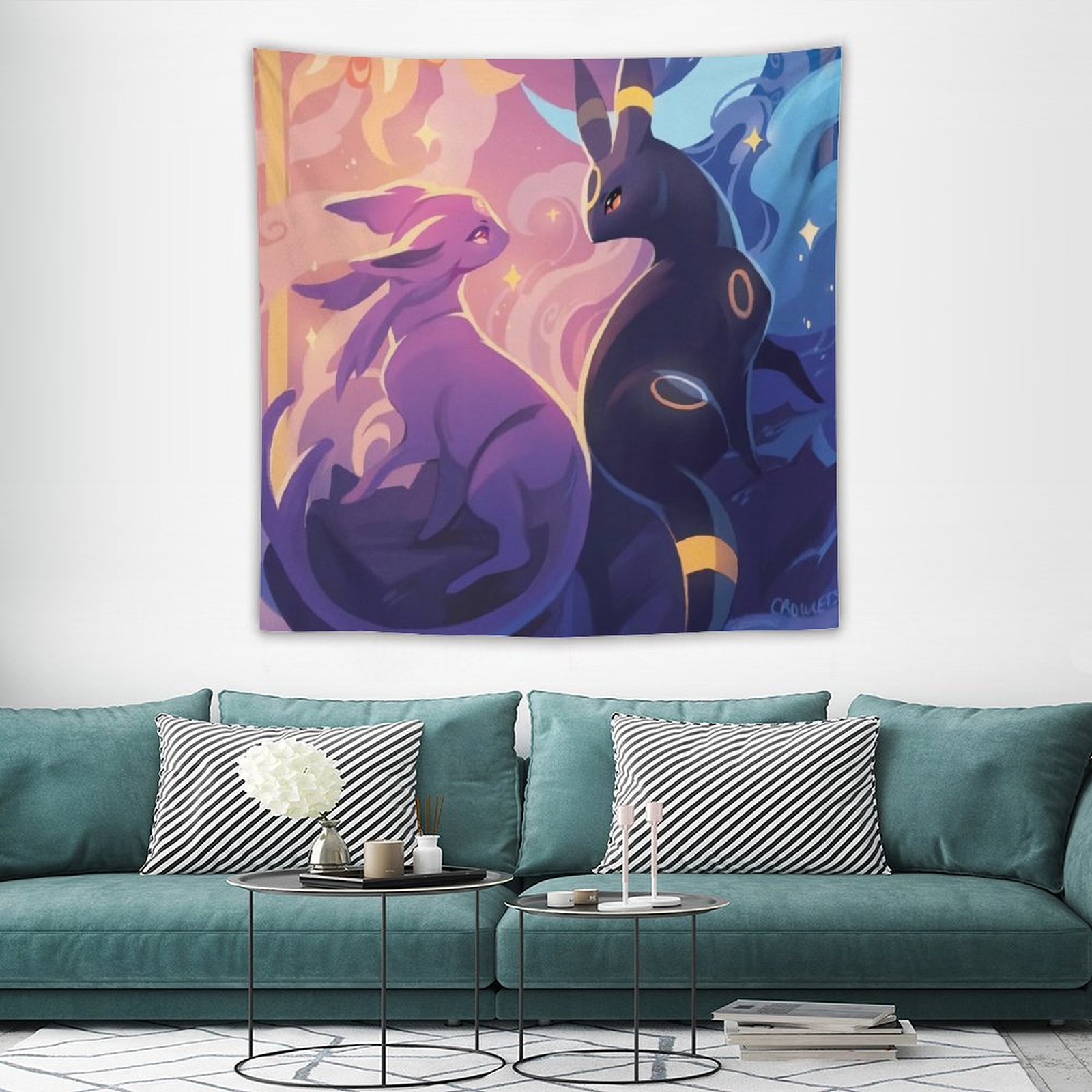 Pokemon Espeon Umbreon Tapestry,Wall Tapestry,Tapestries Wall Hanging ...