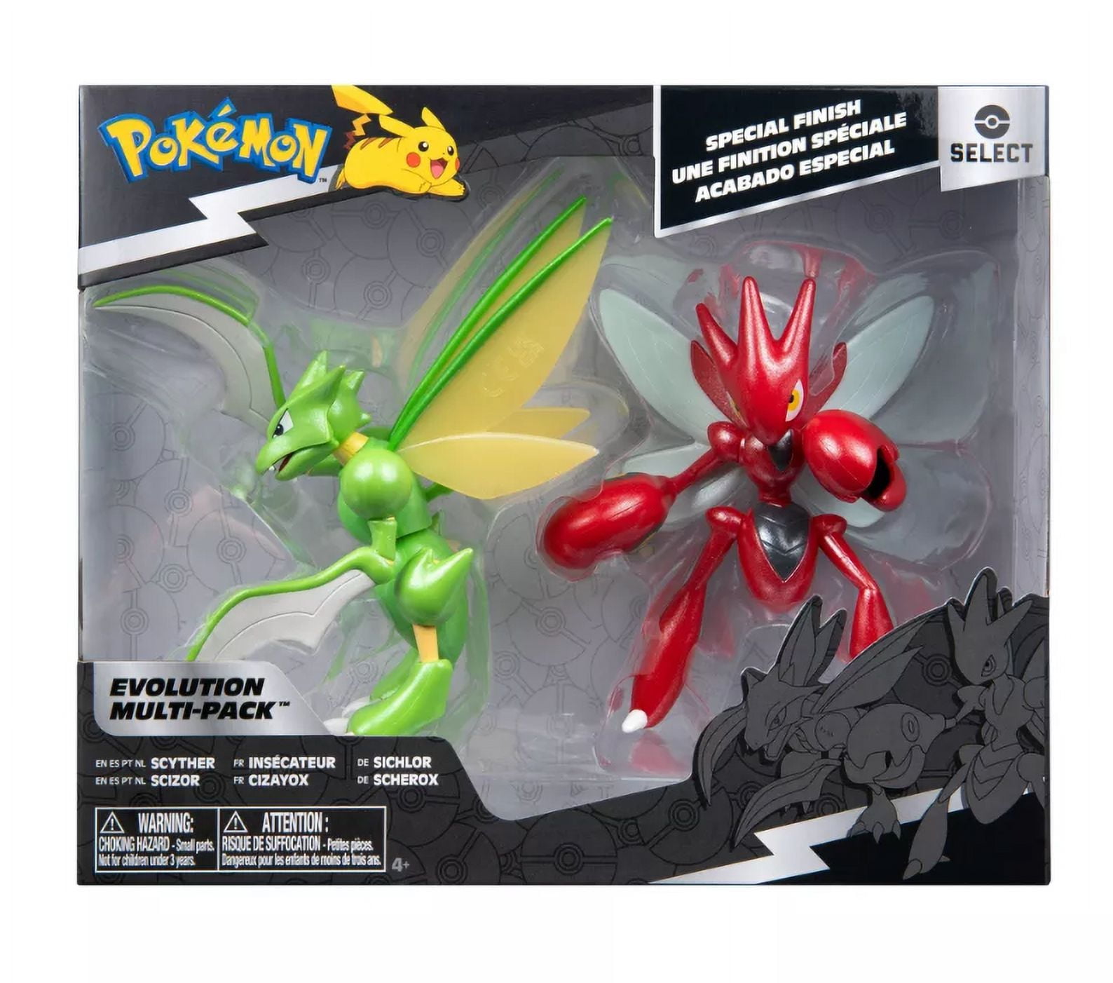 Pokemon Evolution Select Battle Toys: Scyther & Scizor Action Figurine ...