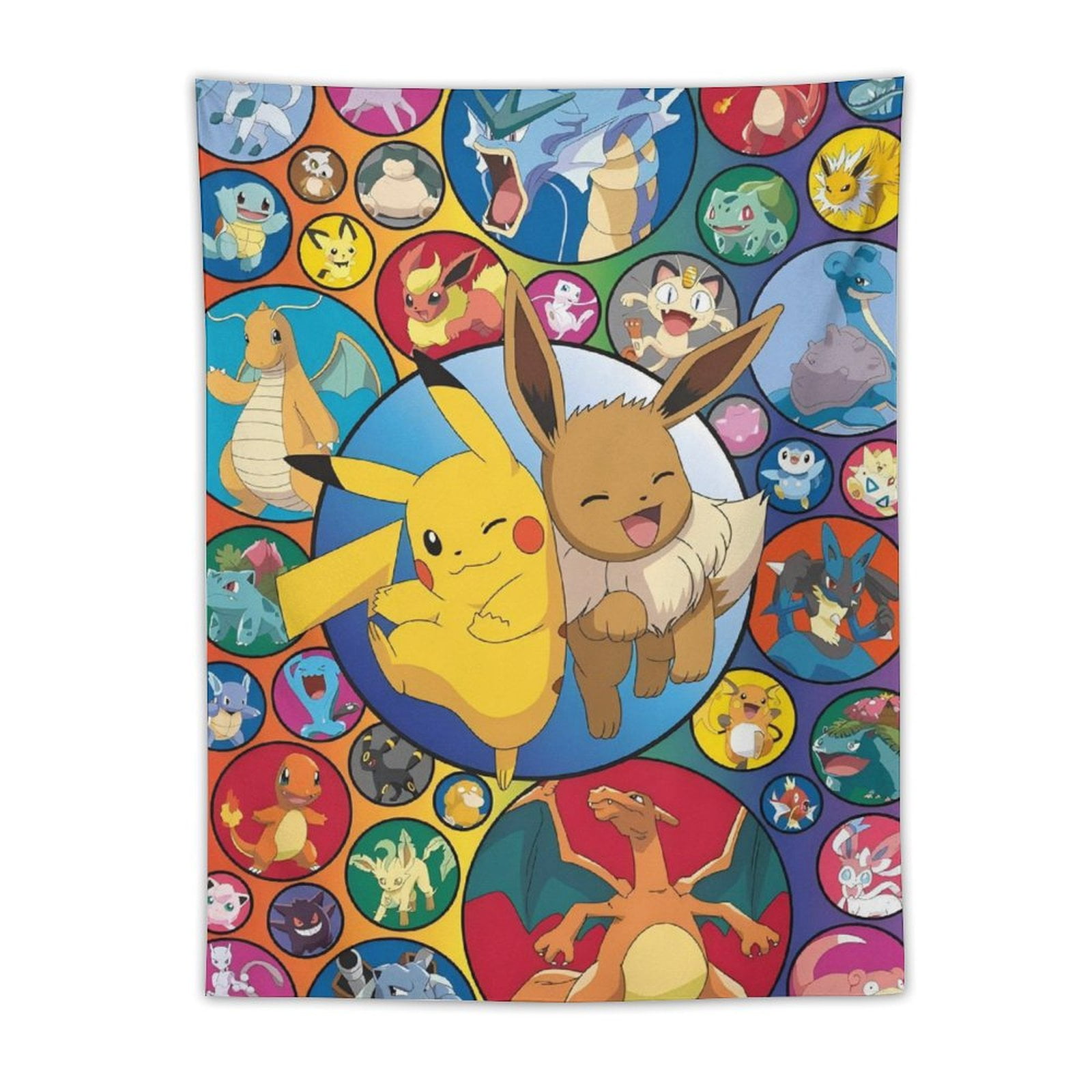 Pokemon Fun Tapestries Indoor Outdoor Wall Art Tapestries Bedroom Teen ...