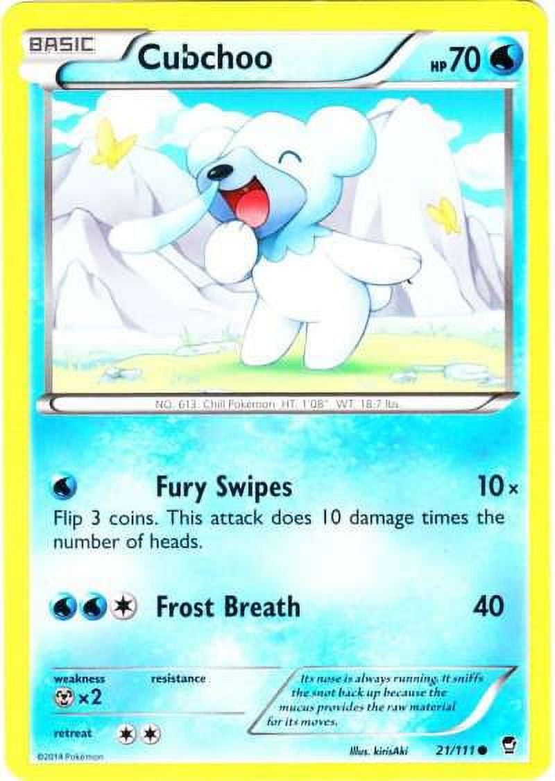 Pokemon Furious Fists Common Cubchoo #21 - Walmart.com