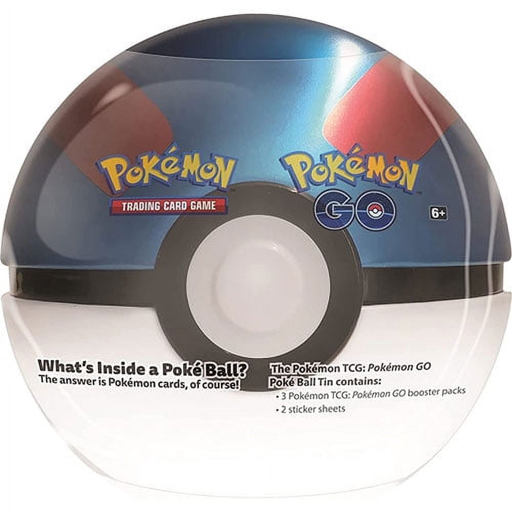 Pokemon GO 2022 Collectors Poke Ball Tin - GREAT BALL (3 packs & 2 ...