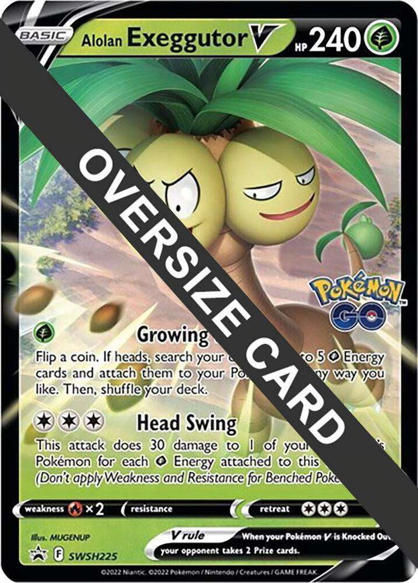 Pokemon GO Alolan Exeggutor V SWSH225 (Oversized) - Walmart.com