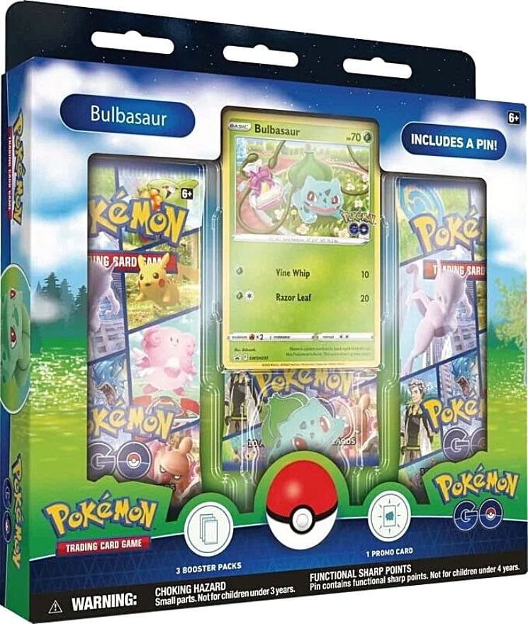 Pokemon GO Bulbasaur Collection Box: 3 Booster Packs, 1 Promo Card ...