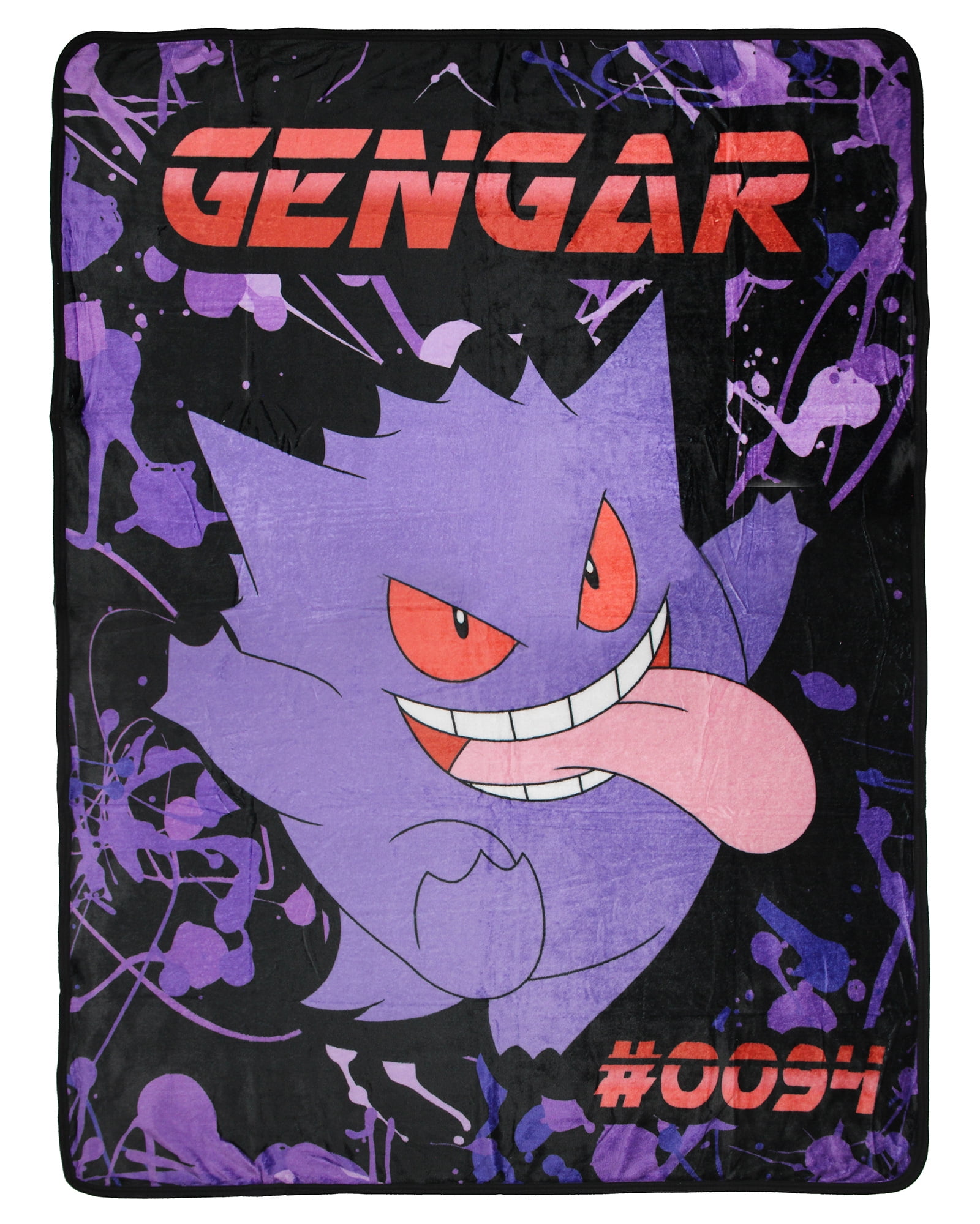 Pokemon Gen 1 Gengar Trading Card Pokedex Throw Blanket - 46" x 60 ...