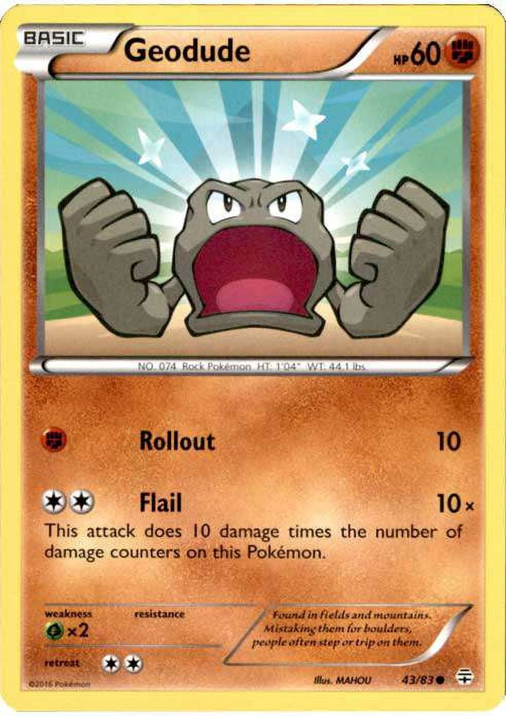 Pokemon Generations Common Geodude #43 - Walmart.com