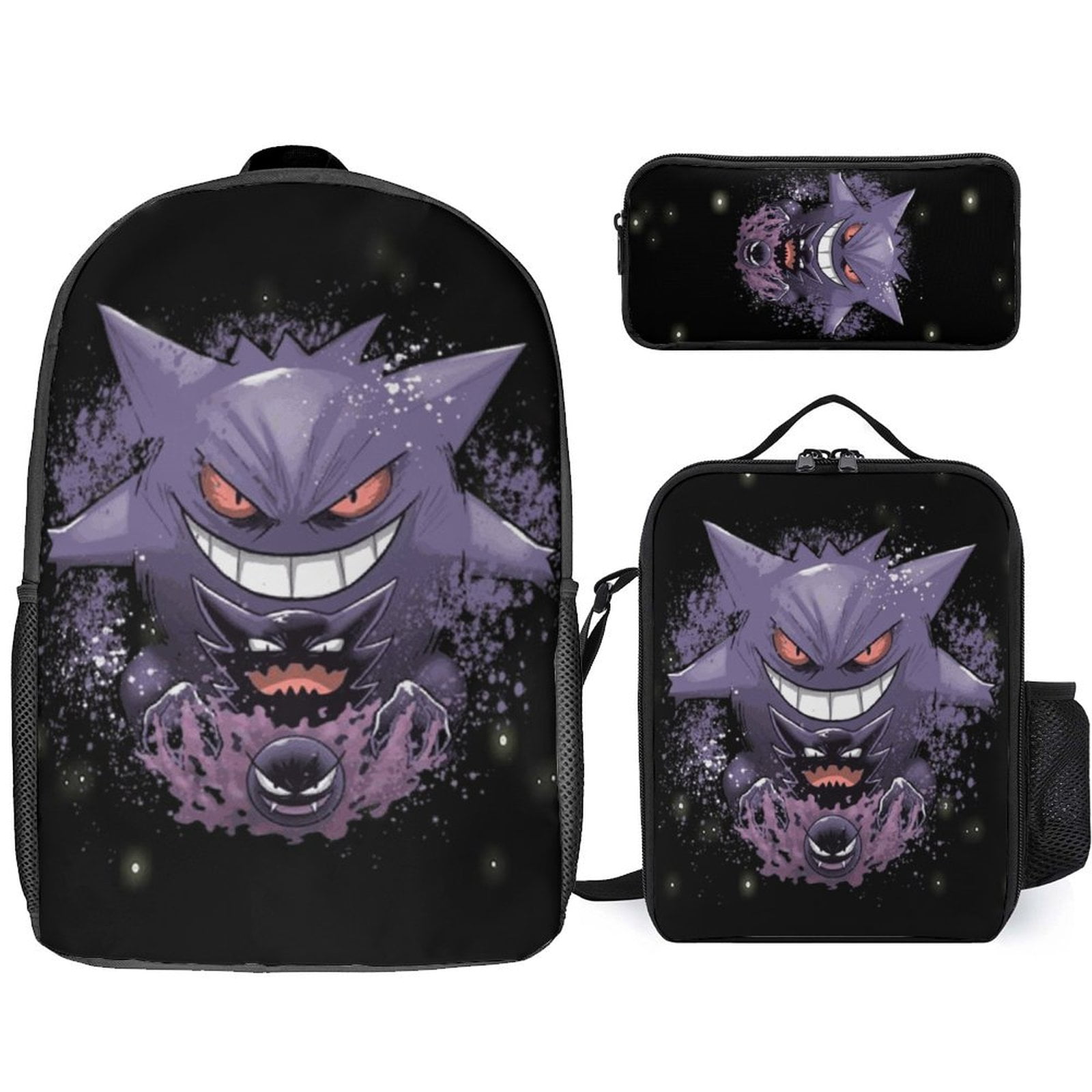 Pokemon_Gengar 3D Print One size 3PCS Laptop Backpacks Personalized ...