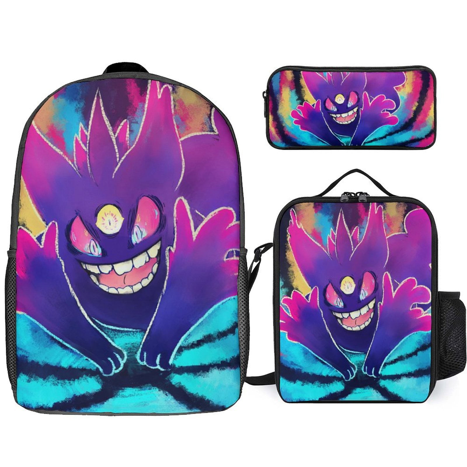 Pokemon_Gengar 3D Print One size 3PCS Laptop Backpacks Personalized ...