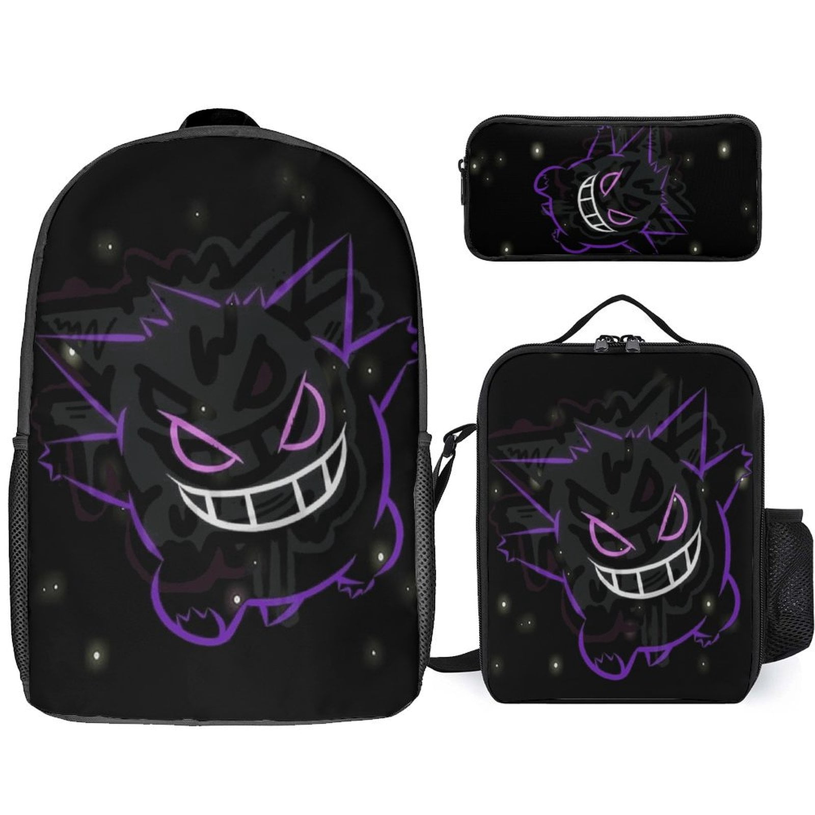 Pokemon_Gengar 3D Printed One size 3PCS Laptop Backpacks Personalized ...