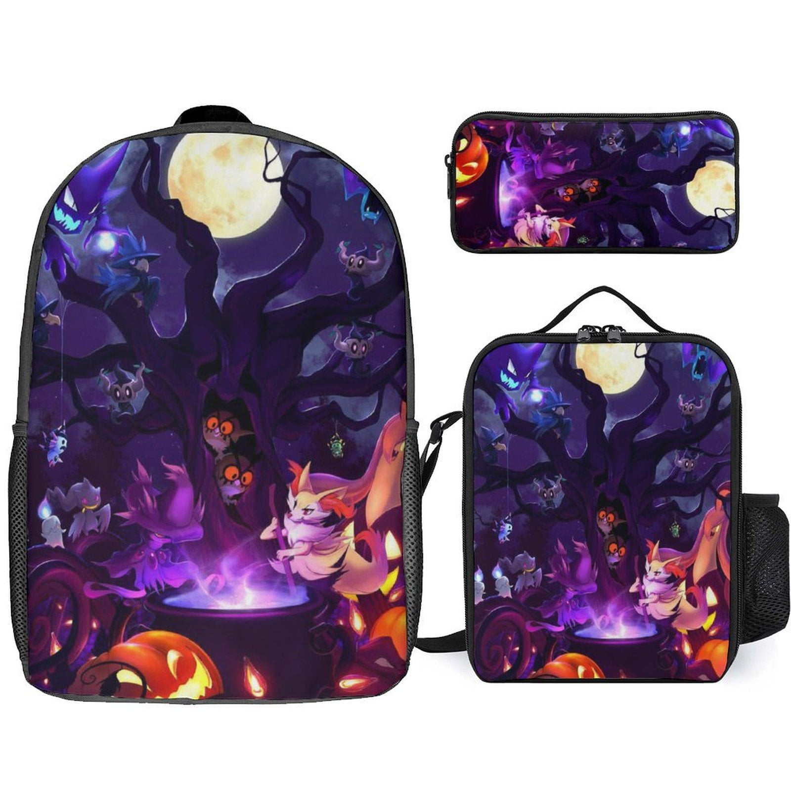Pokemon_Gengar 3D Printed One size 3PCS Laptop Backpacks Personalized ...