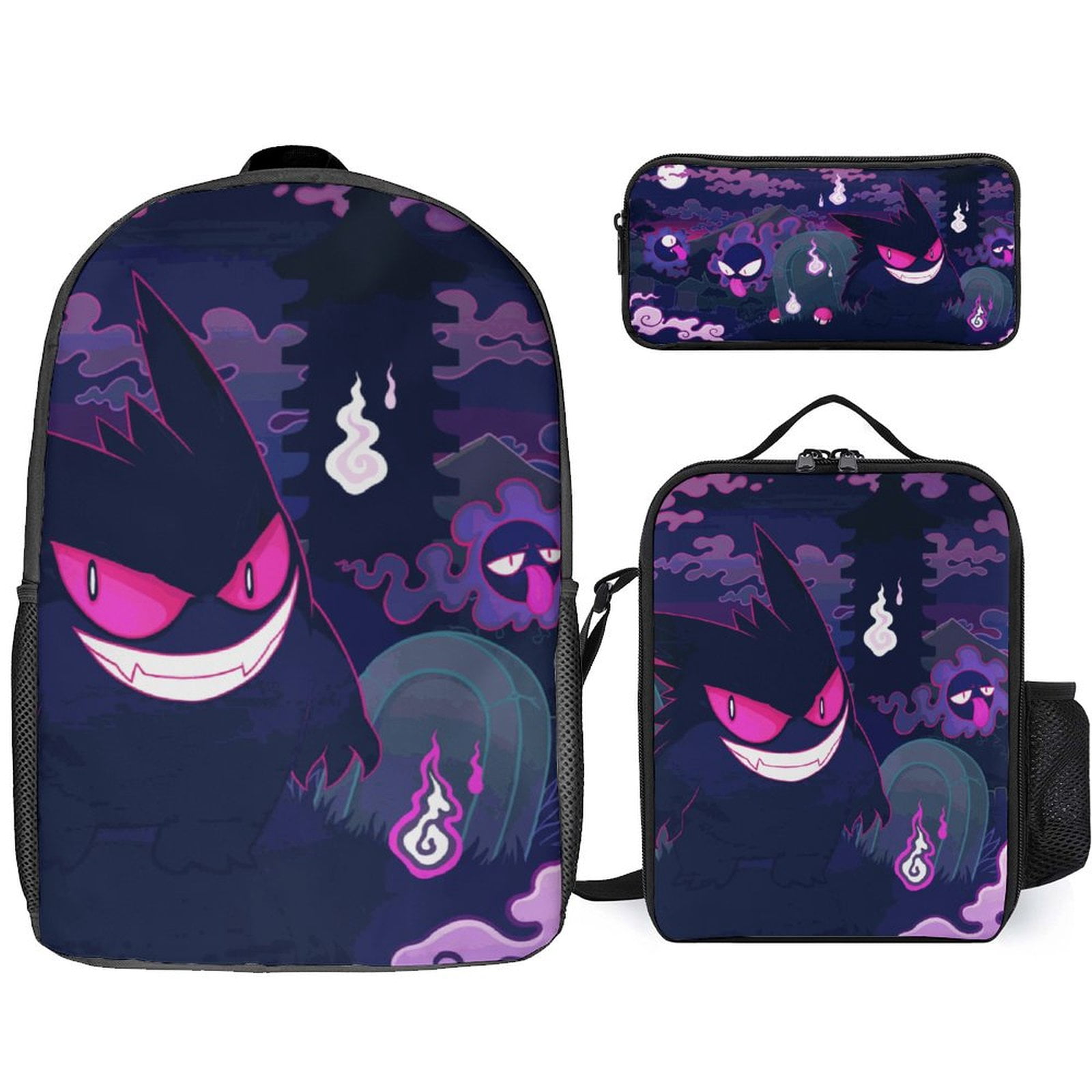 Pokemon_Gengar Customized One size 3PCS Laptop Backpacks Personalized ...