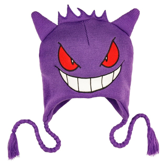 Pokemon Gengar Face 3D Laplander Beanie Skull Cap - Walmart.com
