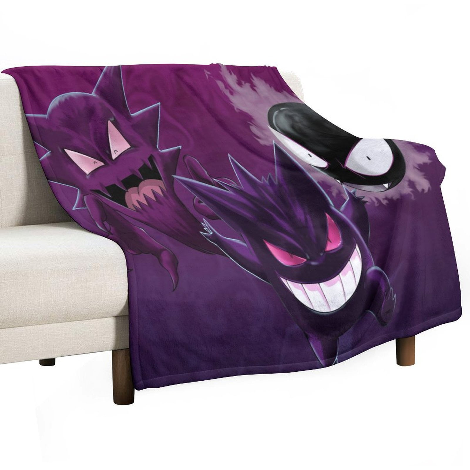 Pokemon_Gengar Plush Throw Blanket - Measures 30"x40" - Kids Super Soft ...