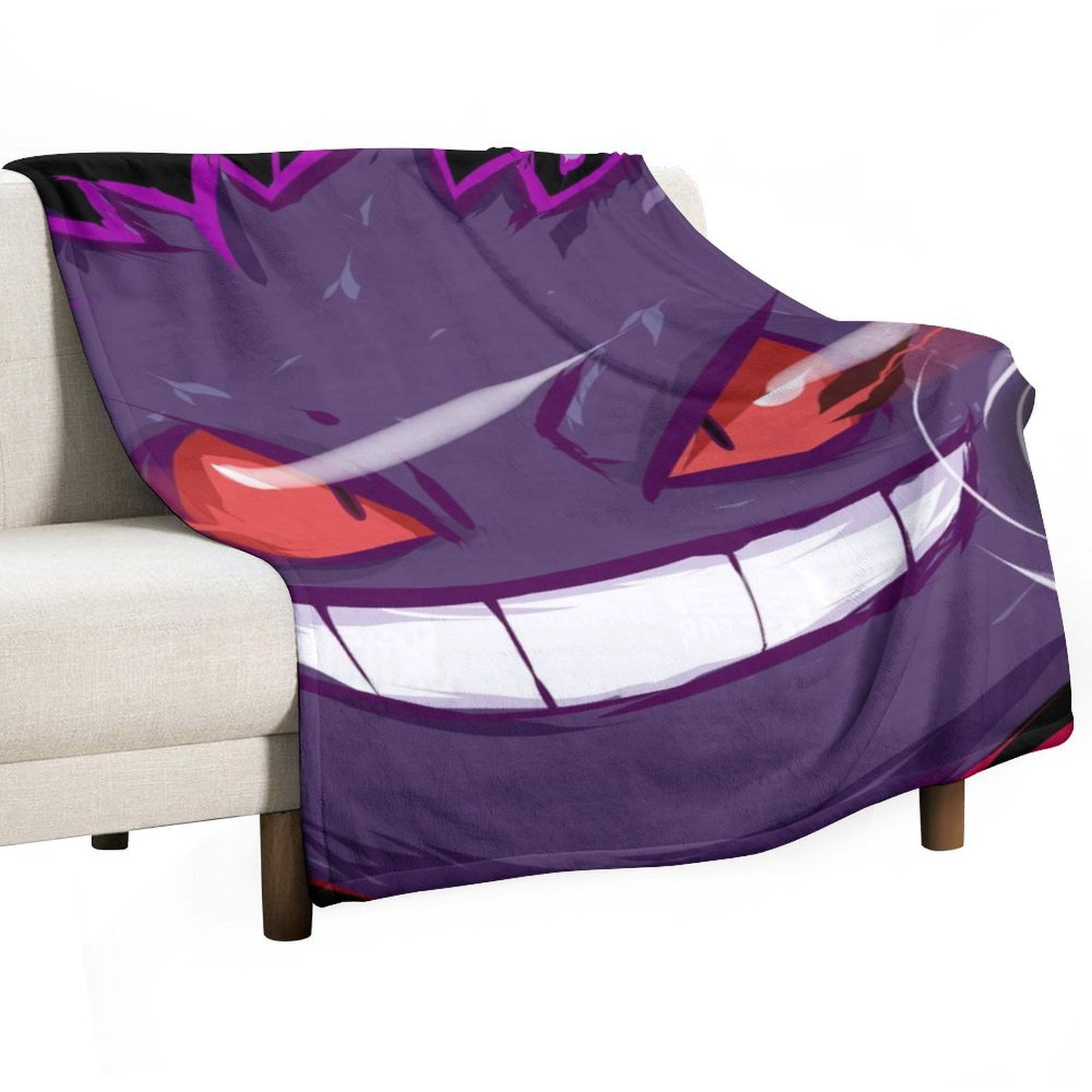 Pokemon_Gengar Plush Throw Blanket - Measures 30"x50" - Kids Super Soft ...