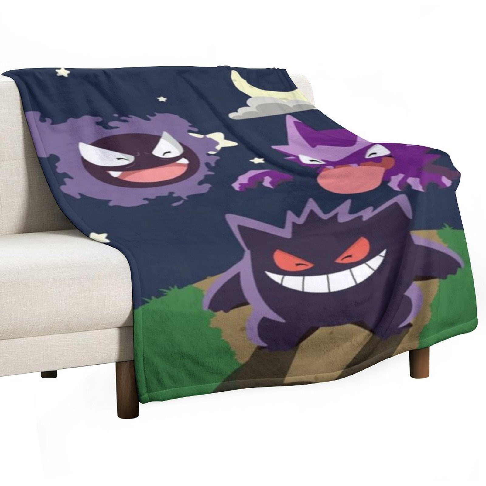 Pokemon_Gengar Plush Throw Blanket - Measures 30"x50" - Kids Super Soft ...