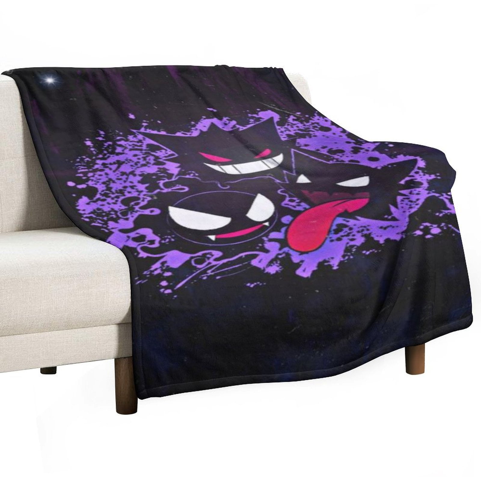 Pokemon_Gengar Plush Throw Blanket - Measures 30"x50" - Kids Super Soft ...