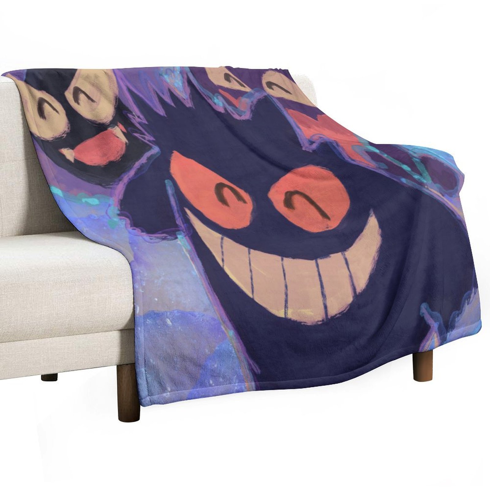 Pokemon_Gengar Plush Throw Blanket - Measures 40"x60" - Kids Super Soft ...