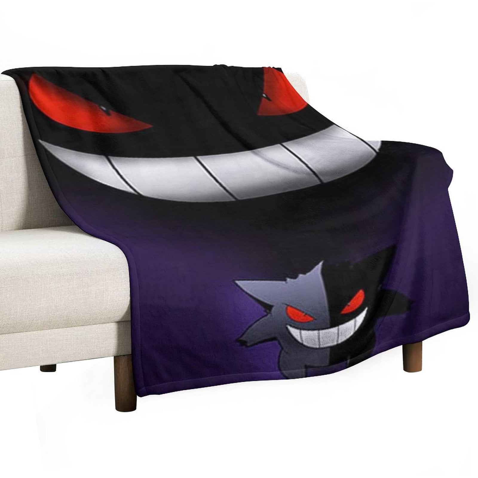 Pokemon_Gengar Plush Throw Blanket - Measures 40"x60" - Kids Super Soft ...