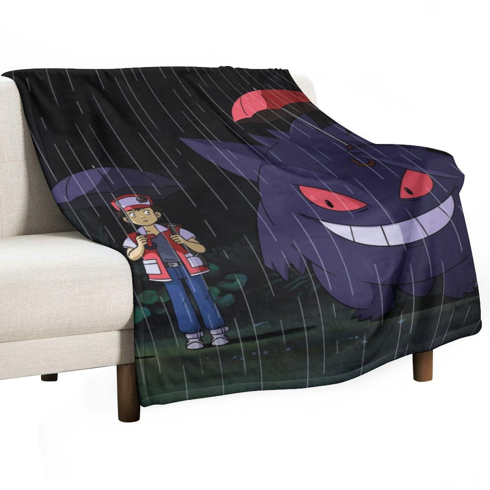 Pokemon_Gengar Plush Throw Blanket - Measures 40"x60" - Kids Super Soft ...