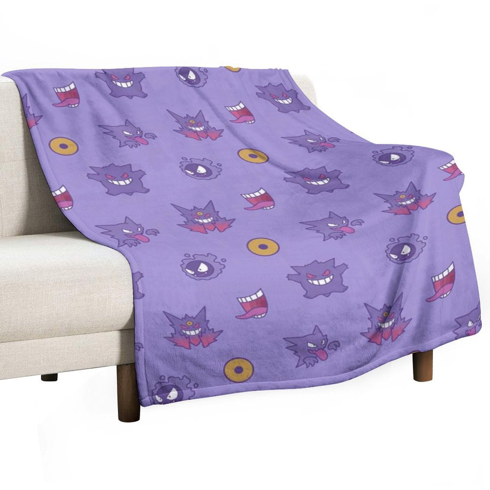 Pokemon_Gengar Plush Throw Blanket - Measures 50"x70" - Kids Super Soft ...