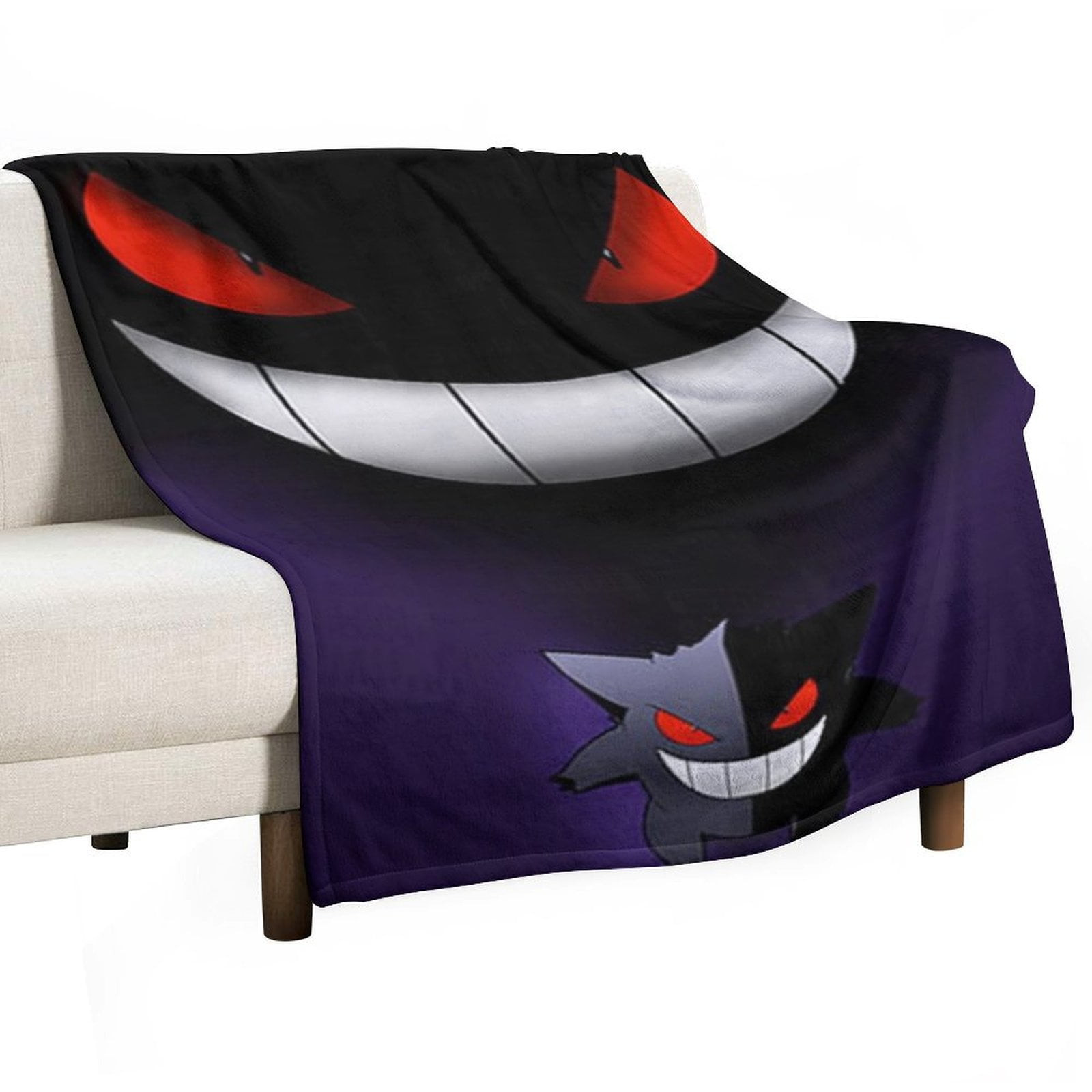Pokemon_Gengar Plush Throw Blanket - Measures 50"x70" - Kids Super Soft ...