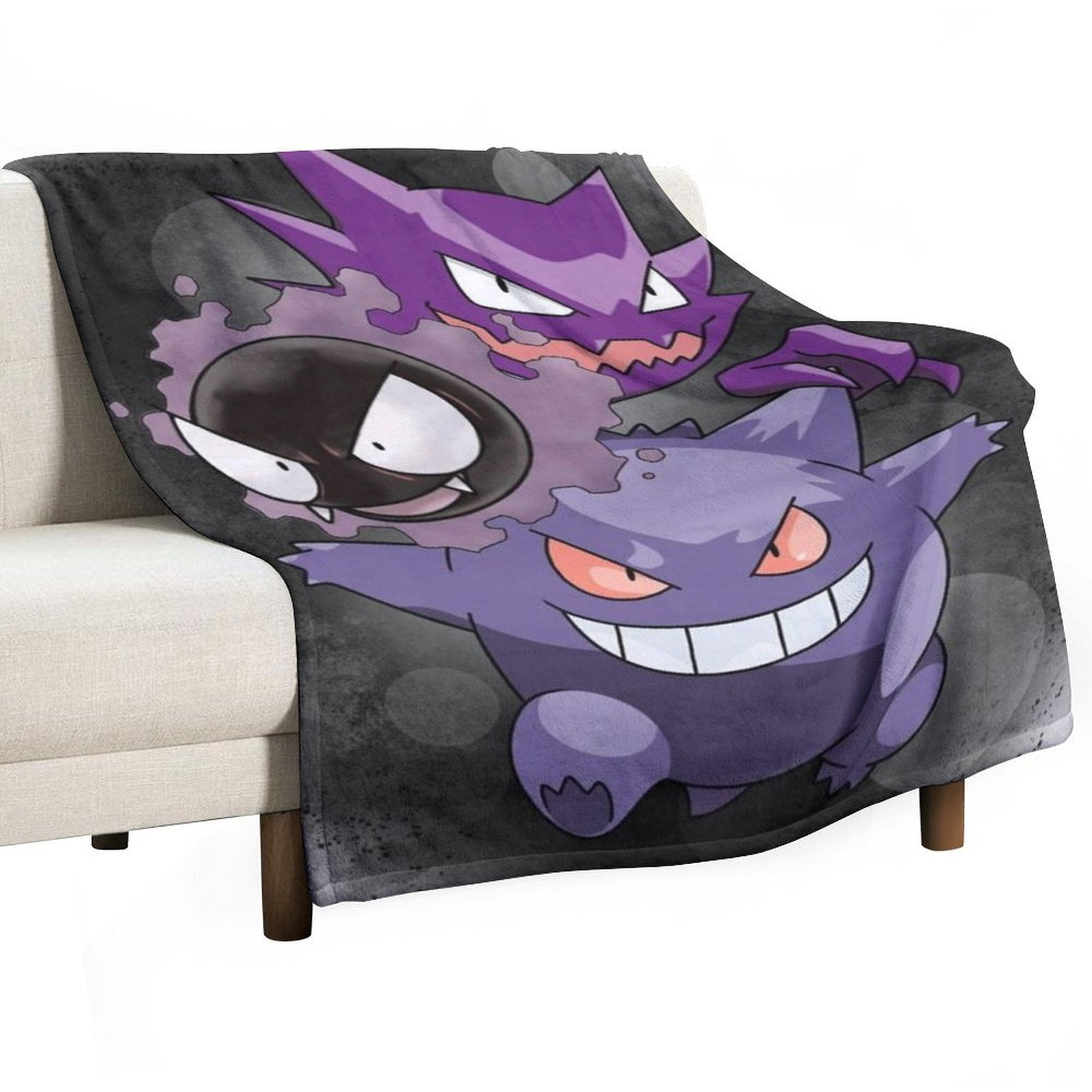 Pokemon_Gengar Plush Throw Blanket - Measures 50"x70" - Kids Super Soft ...