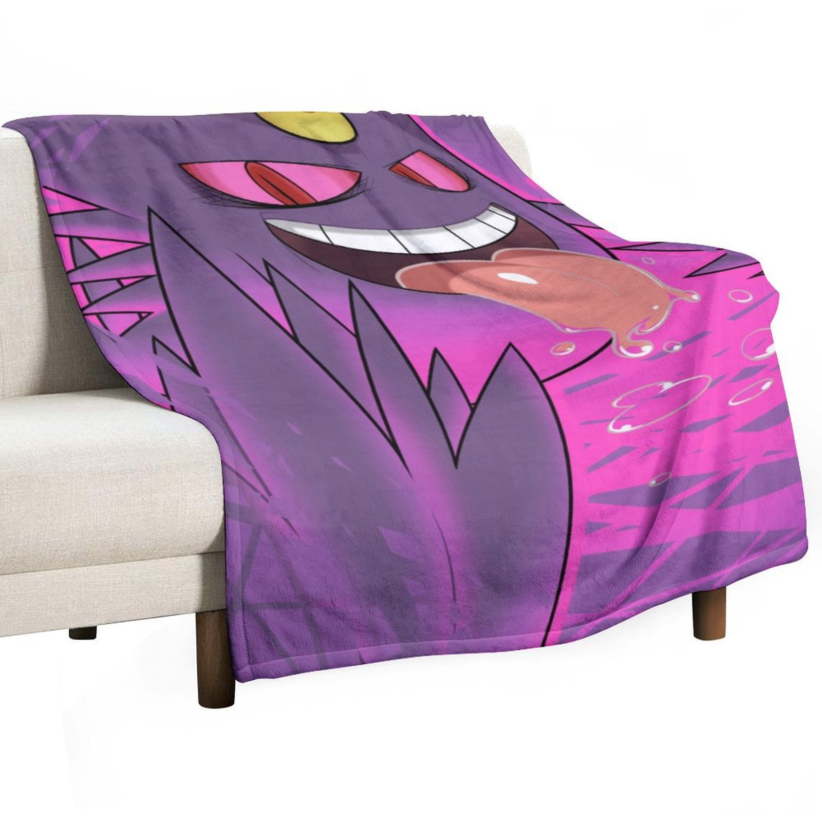 Pokemon_Gengar Plush Throw Blanket - Measures 50"x70" - Kids Super Soft ...