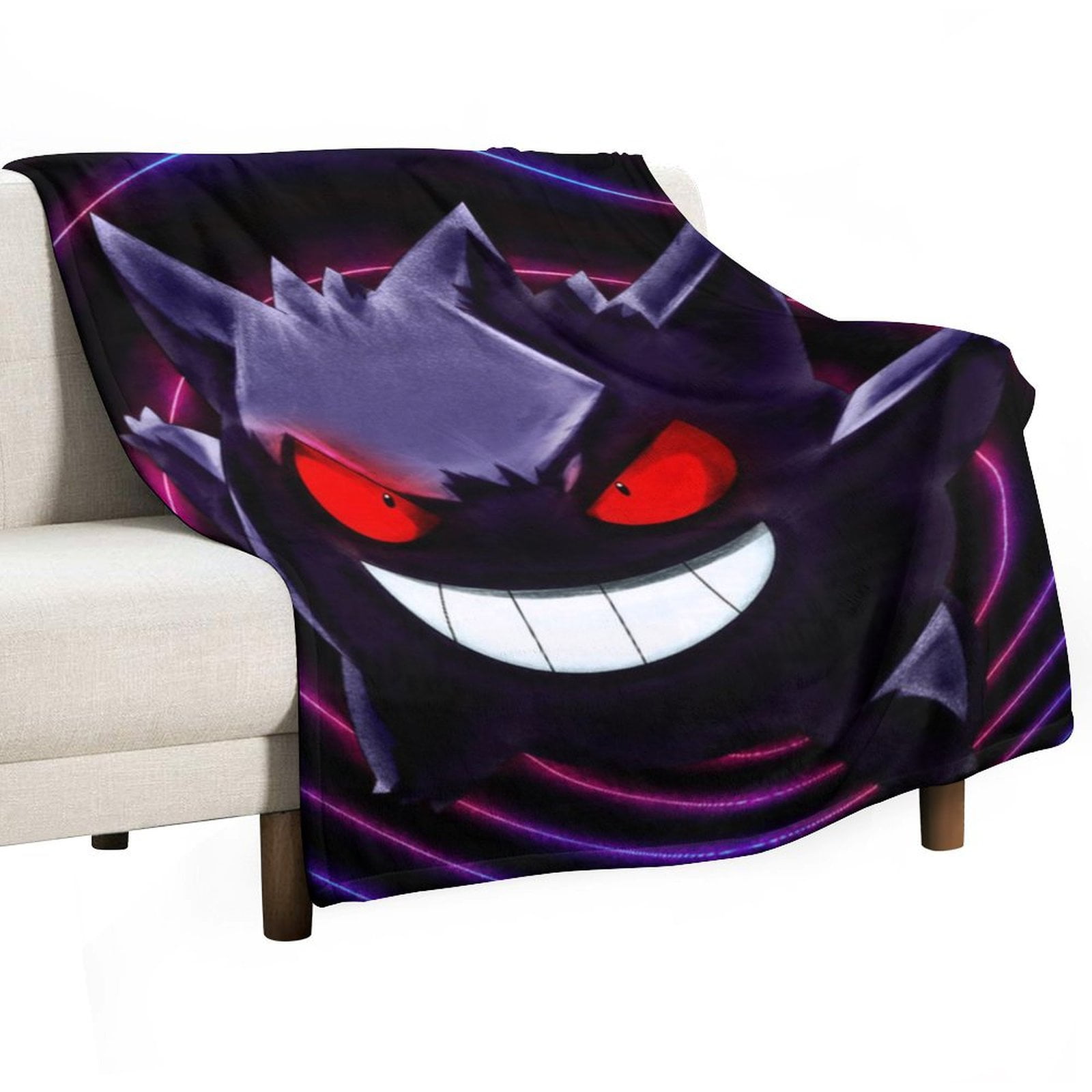 Pokemon_Gengar Plush Throw Blanket - Measures 60"x80" - Kids Super Soft ...