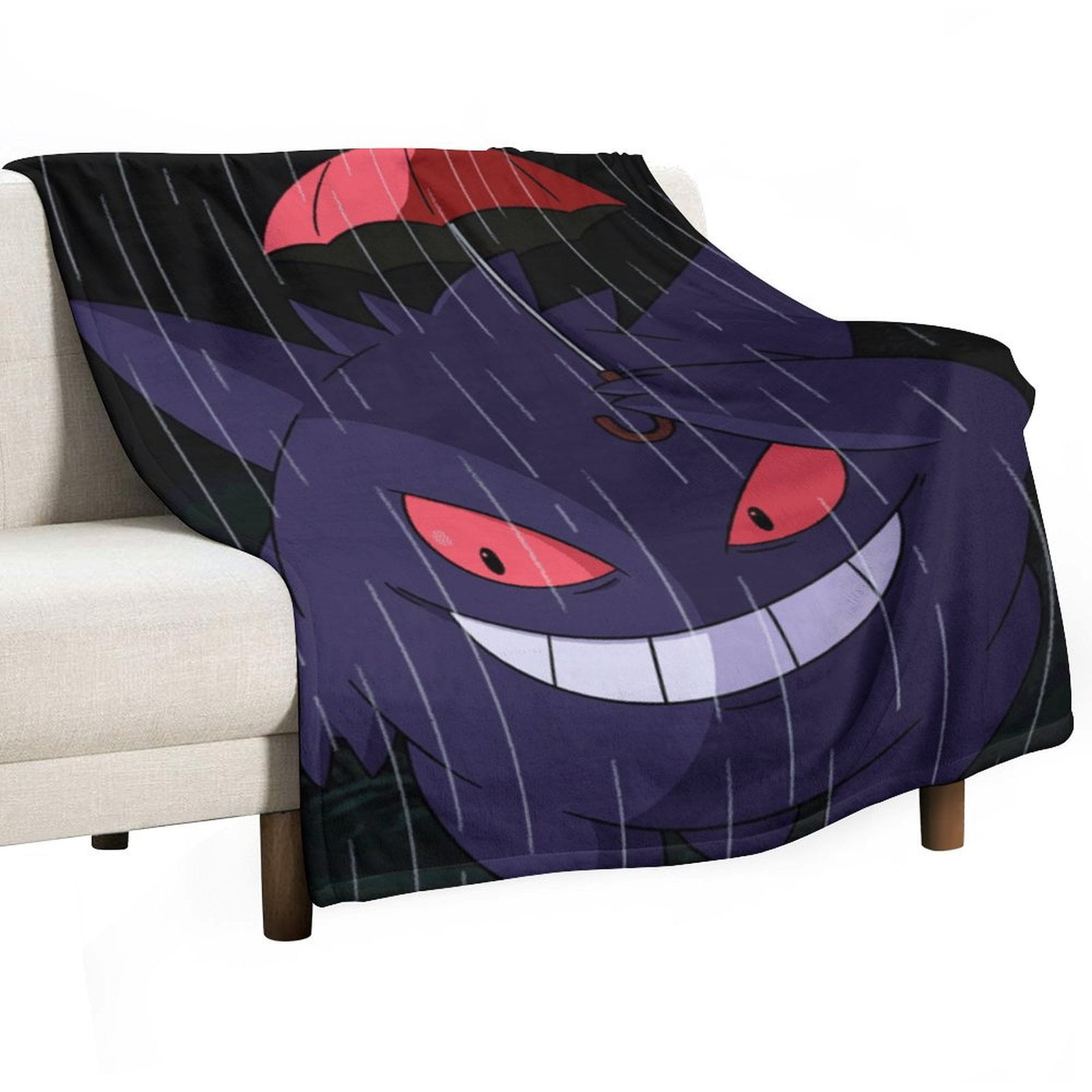 Pokemon_Gengar Plush Throw Blanket - Measures 60"x80" - Kids Super Soft ...