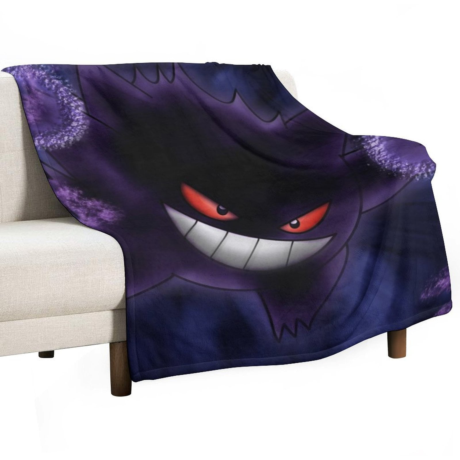 Pokemon_Gengar Plush Throw Blanket - Measures 60"x80" - Kids Super Soft ...