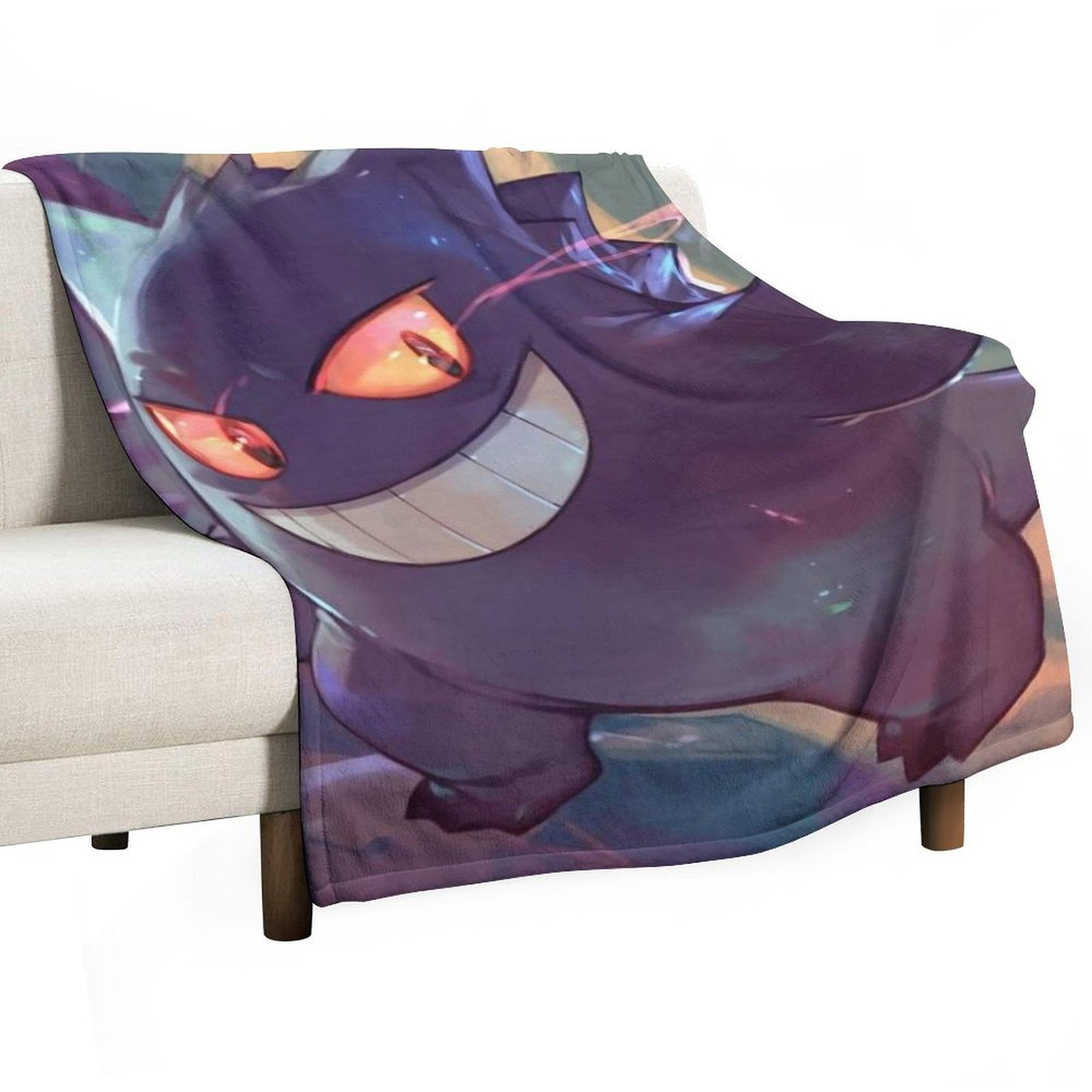 Pokemon_Gengar Plush Throw Blanket - Measures 60"x80" - Kids Super Soft ...