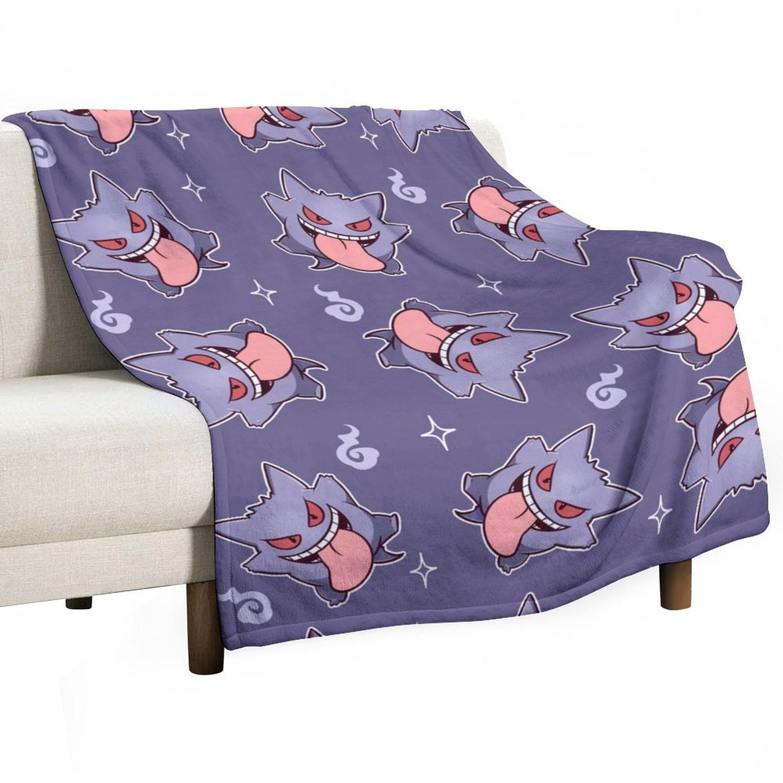 Pokemon_Gengar Plush Throw Blanket - Measures 60"x80" - Kids Super Soft ...