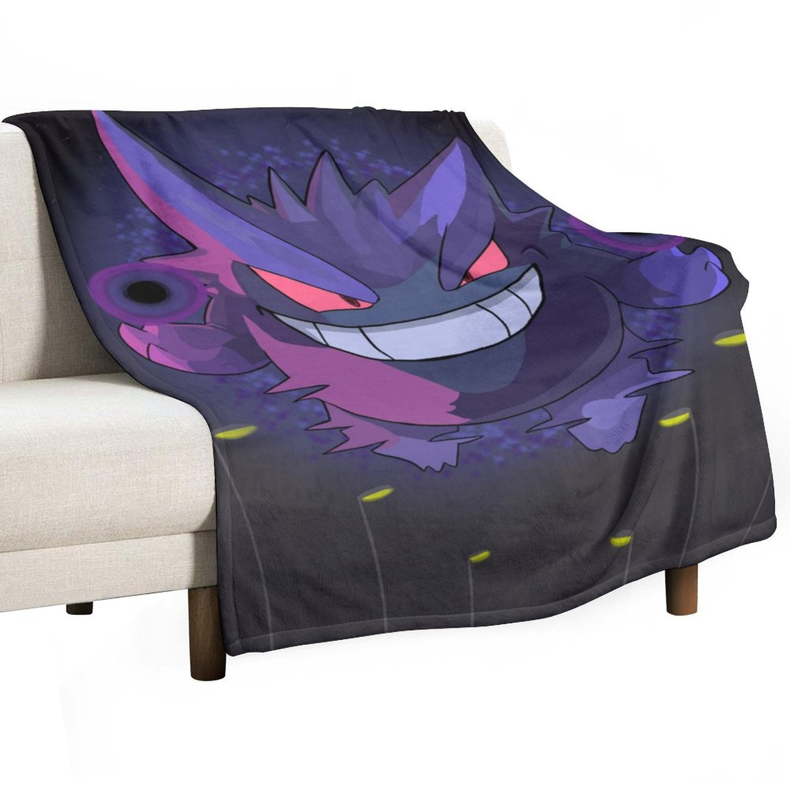 Pokemon_Gengar Plush Throw Blanket - Measures 66"x90" - Kids Super Soft ...