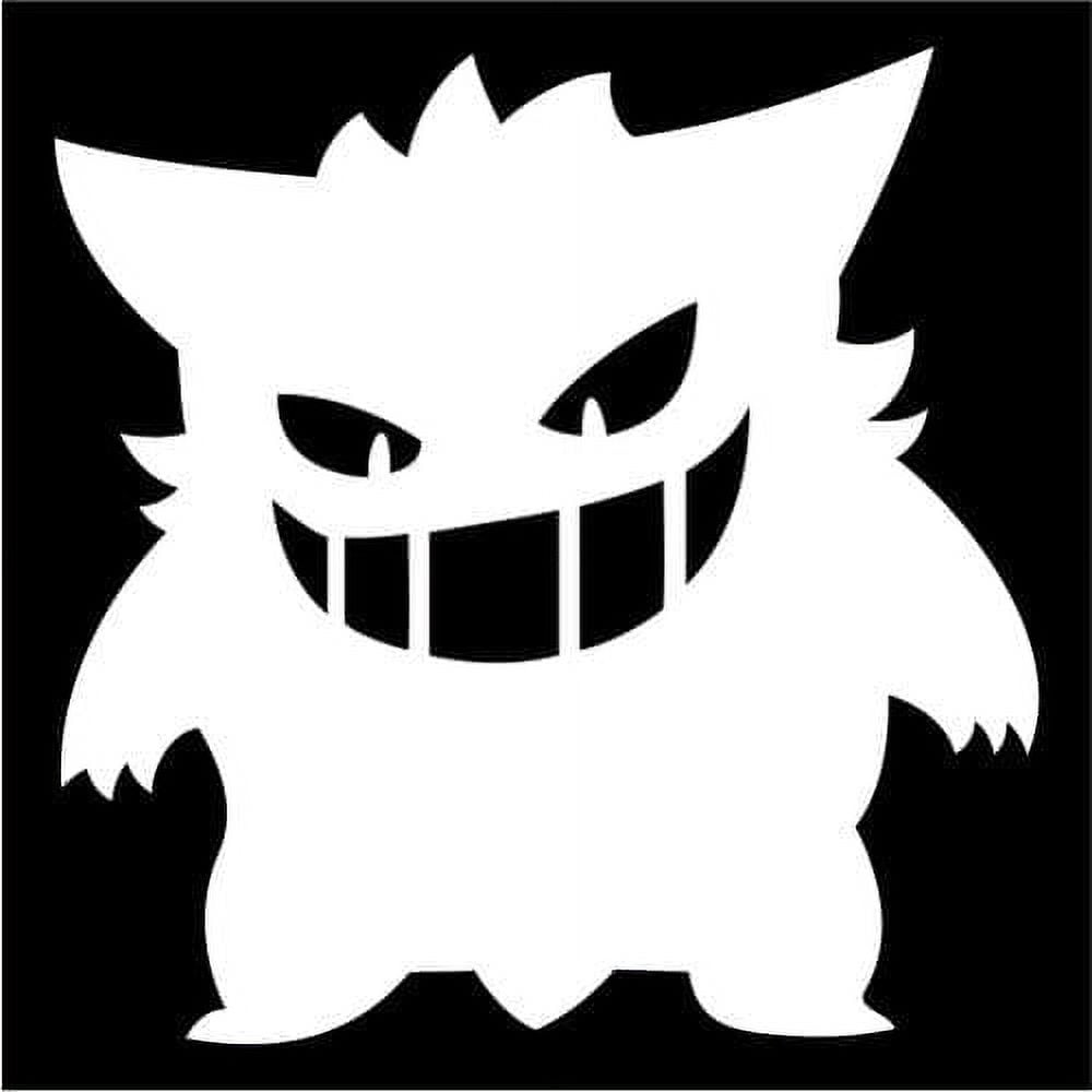 Pokemon Gengar White Vinyl Decal | 5.5-Inches Tall - Walmart.com