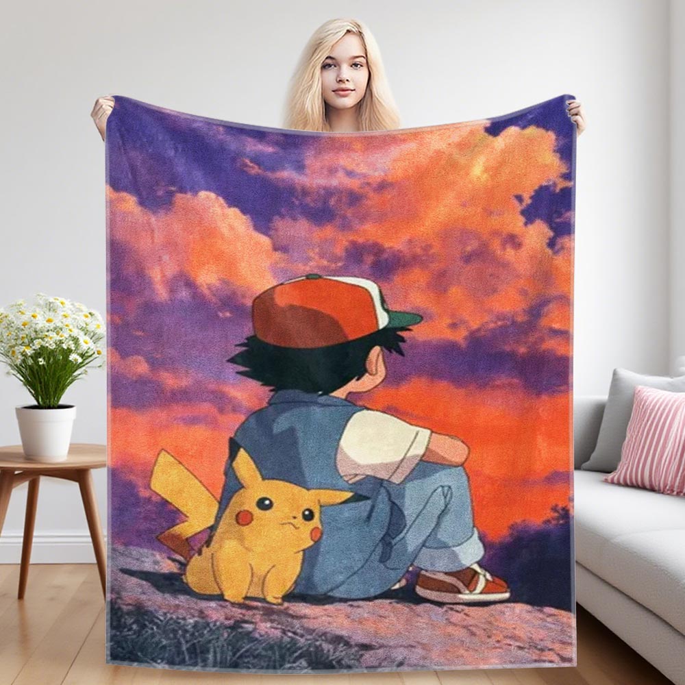 Pokemon Gifts Blanket Throw Fan for Girls Boys Kids Fan Birthday ...