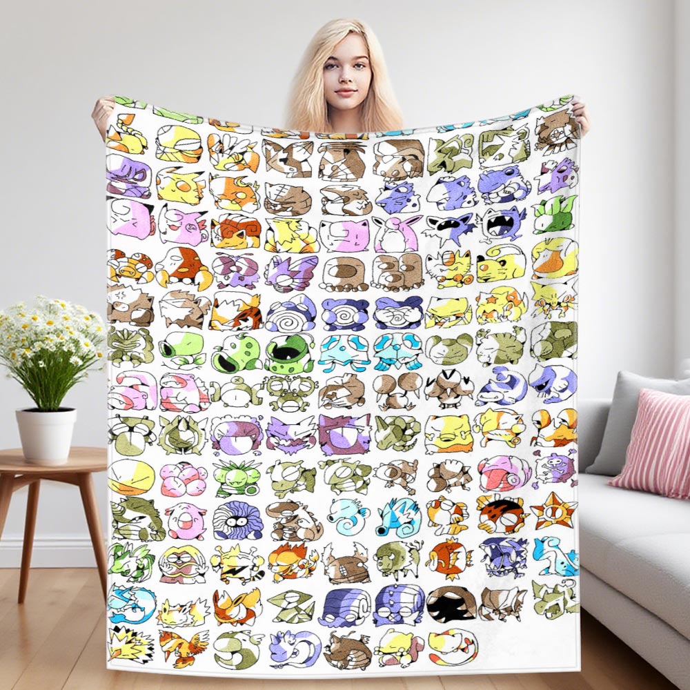 Pokemon Gifts Blanket Throw Fan for Girls Boys Kids Fan Birthday ...