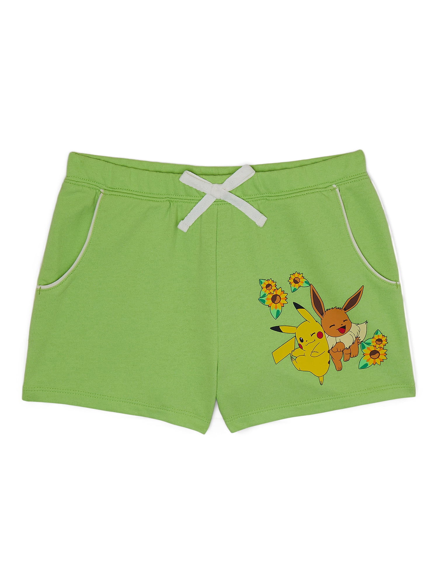 Pokemon Girls Graphic Print Shorts - Pikachu - Sizes 4-16 - Walmart.com