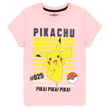 Pokemon Kids Apparel: Girl's Eevee Face Graphic Tee Shirt, Light Pink ...