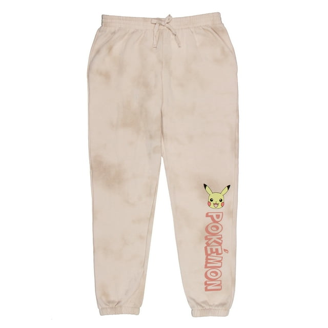 Pokemon Girls' Pikachu Tie-Dye Kids Cuffed Pull-On Jogger Pants Sweat ...