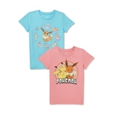 Pokemon Girls Pikachu and Eevee Tee, 2-Pack, Sizes 4-16 - Walmart.com
