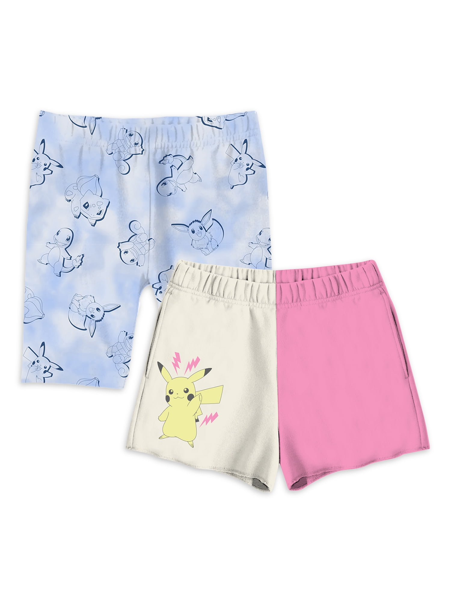 Pokemon Girls Pull On Shorts, 2-Pack, Sizes 4-16 - Walmart.com