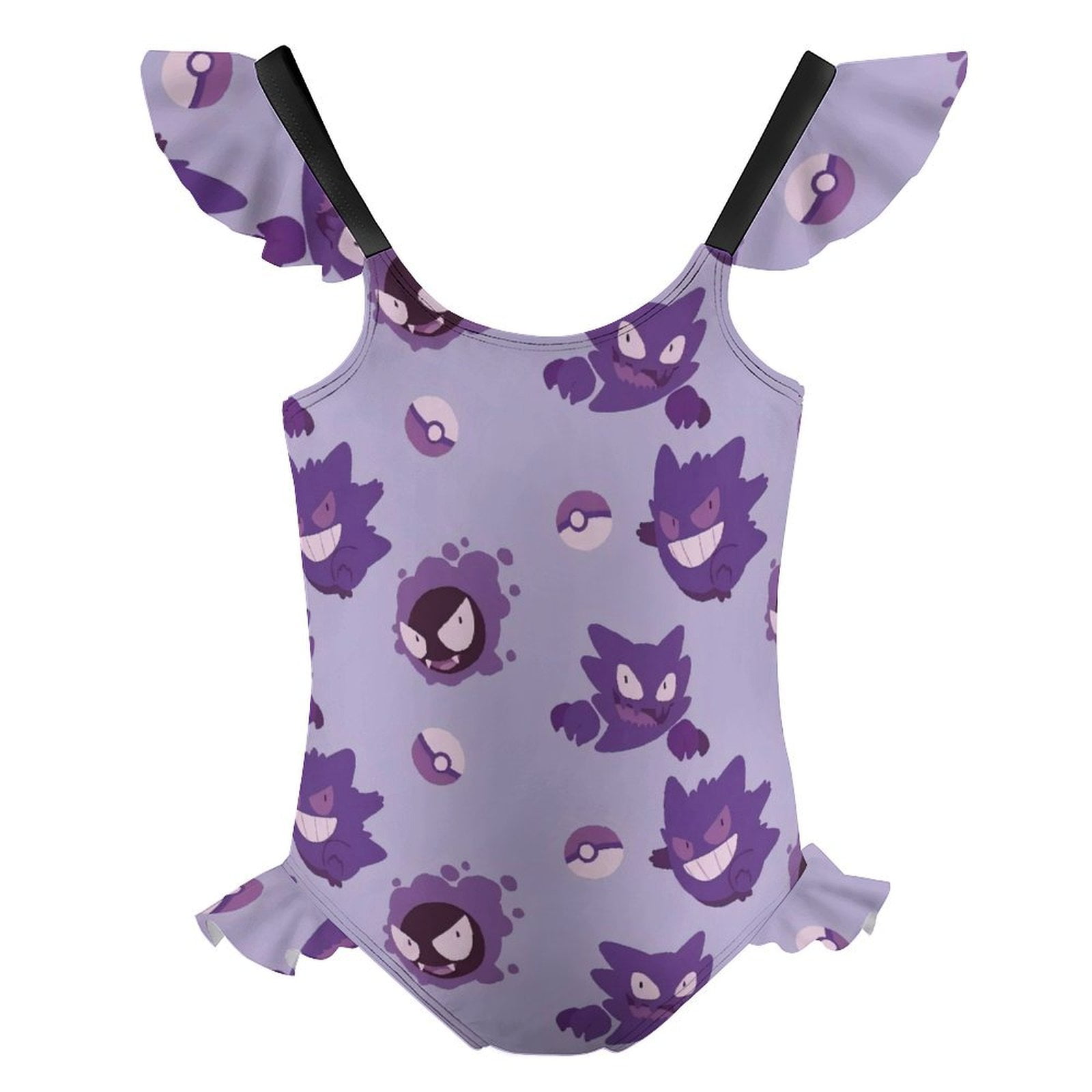 Pokemon Girls cute one-piece swimsuit quick-drying ruffles 10-12Y（150cm ...