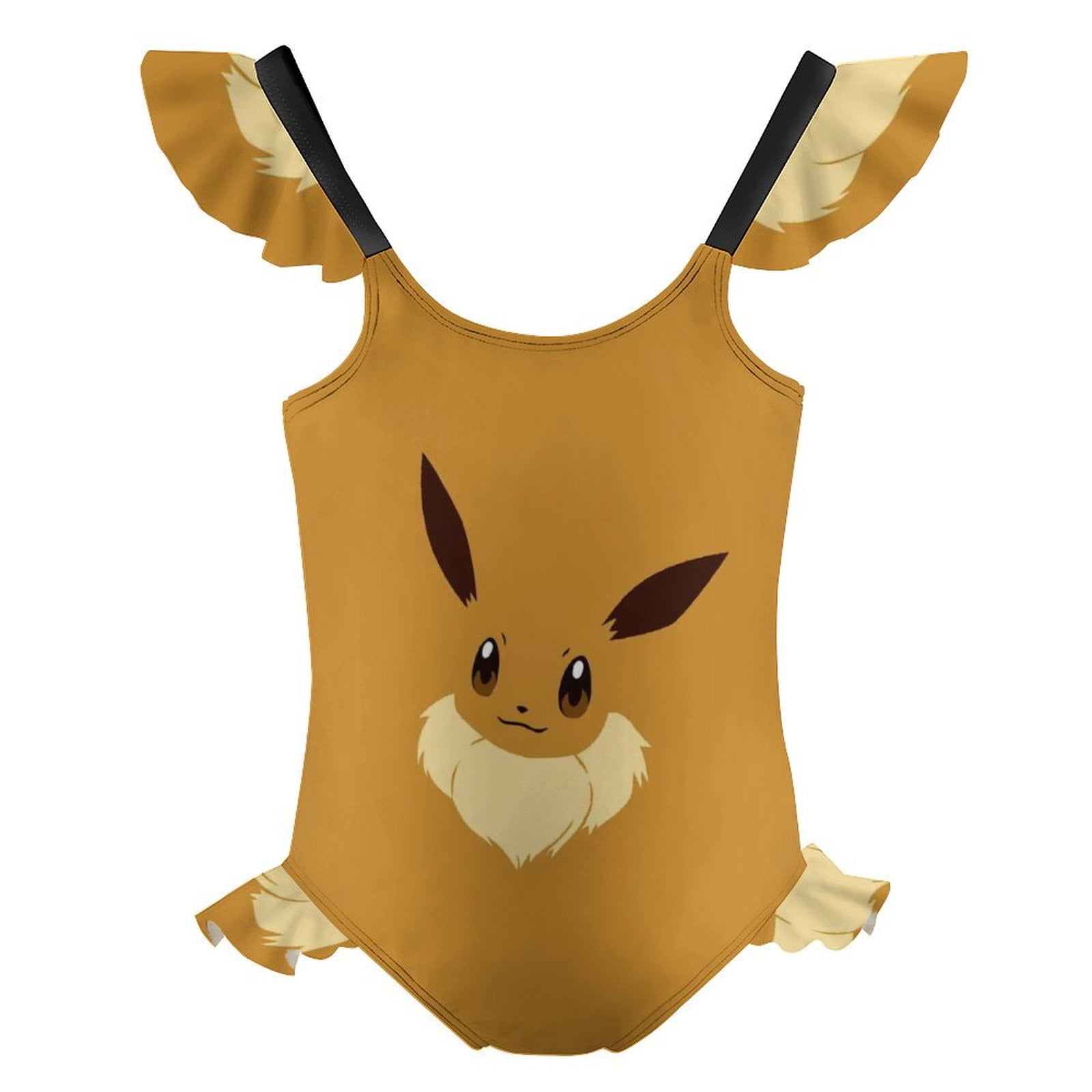Pokemon Girls cute one-piece swimsuit quick-drying ruffles 6-7Y（110cm ...