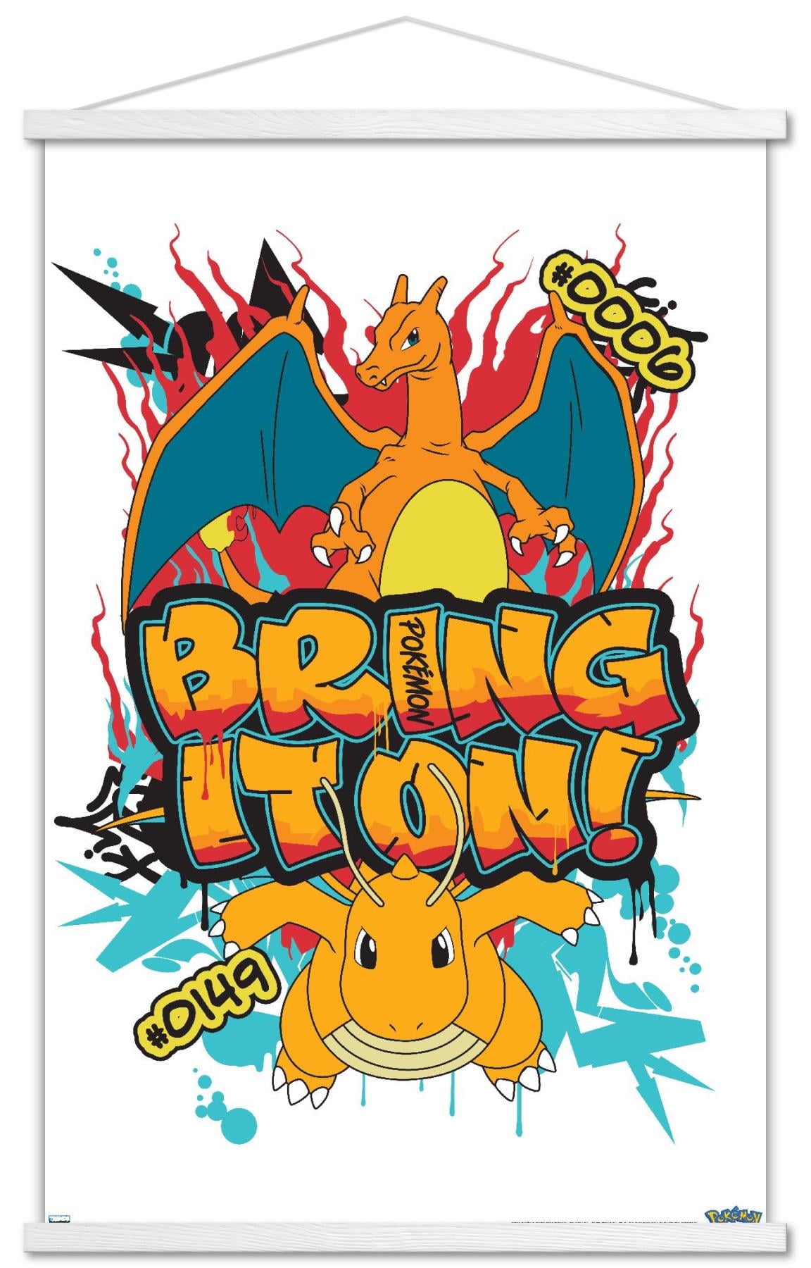 Pokemon: Graffiti - Bring It On Wall Poster with Magnetic Frame, 22.375 ...