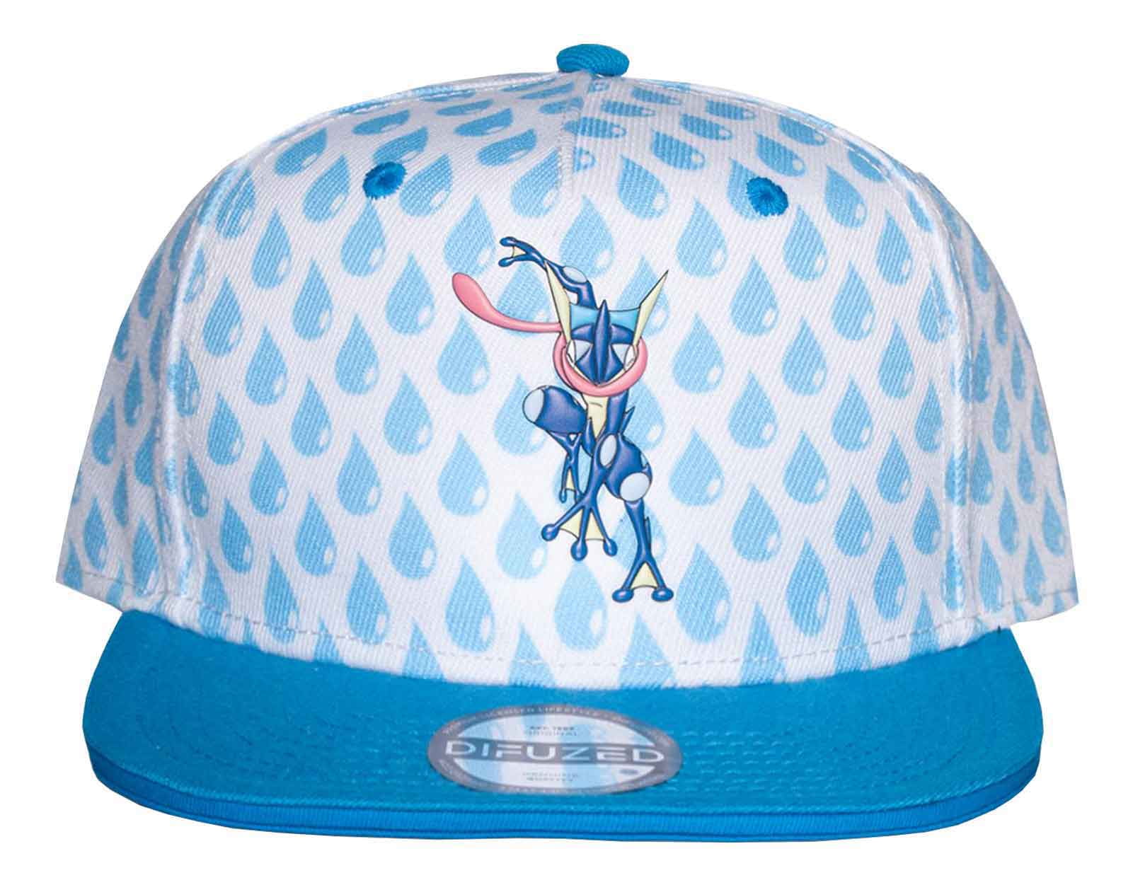 Pokemon Greninja Baseball Cap Water Droplets Logo new Official Blue ...